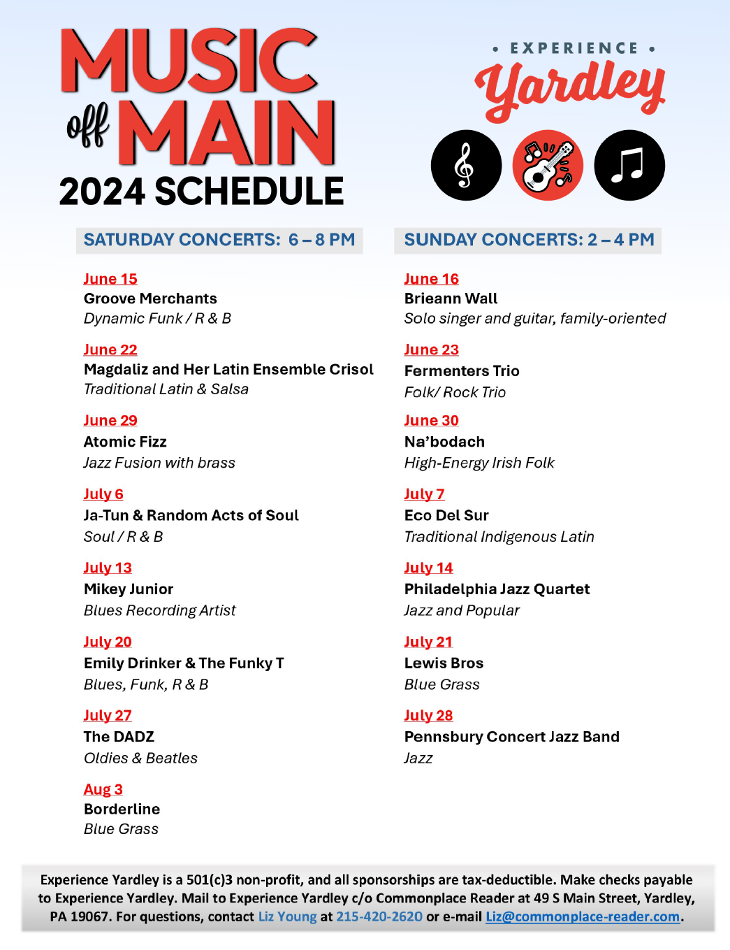 Music Off Main - Experience Yardley